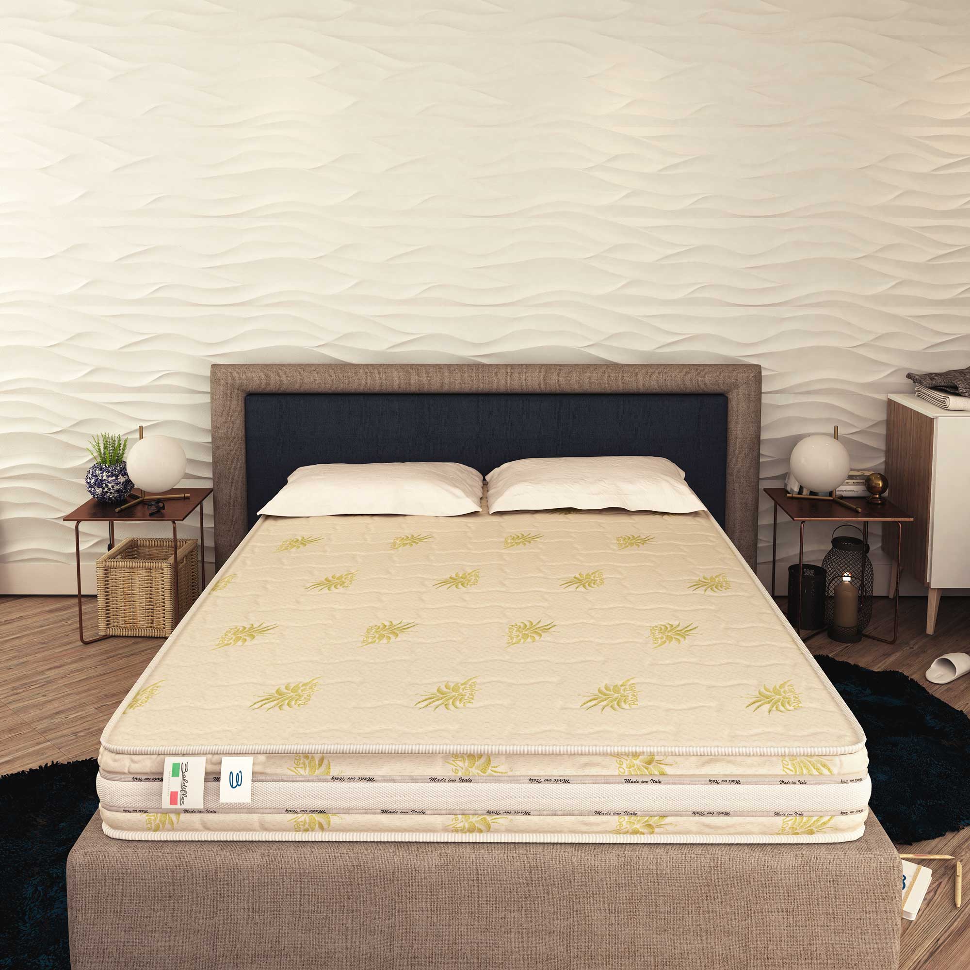 Memory mattress and Bonnel springs 26 cm high Baldiflex