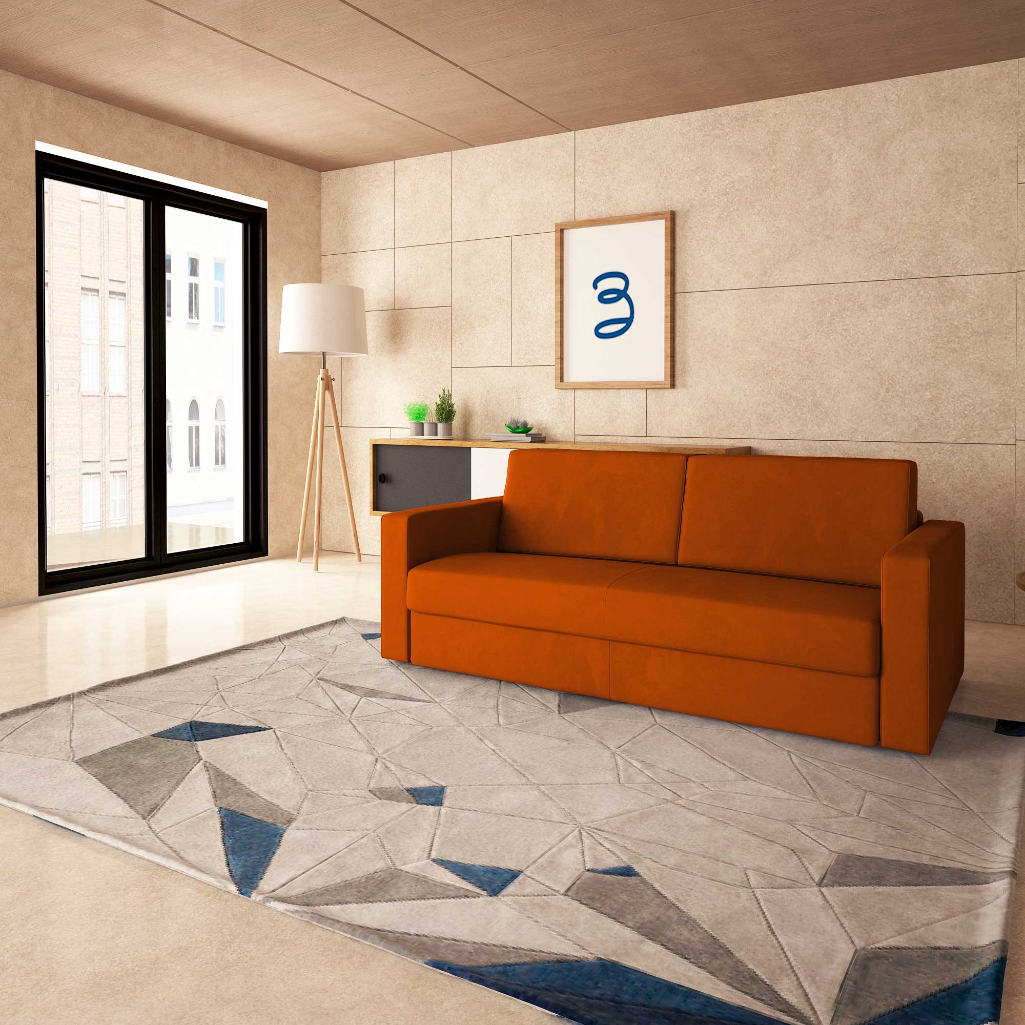 Tony model fabric sofa bed