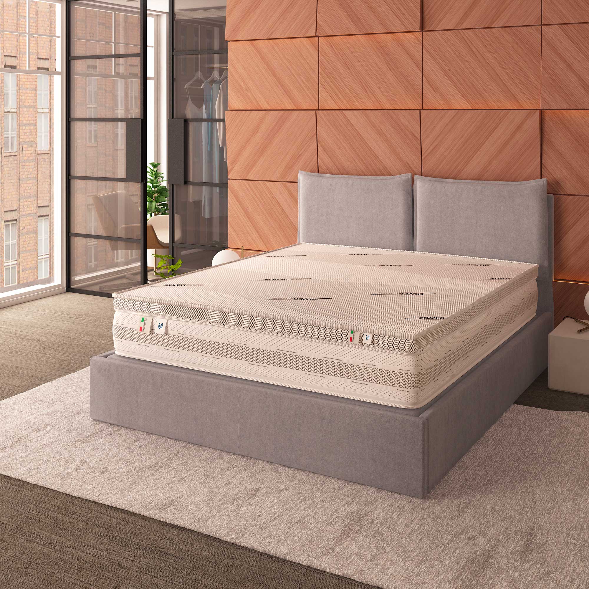 Materasso 3000 molle insacchettate King Kong con topper